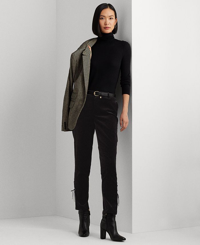 Lauren Ralph Lauren Women's Stretch Velvet Jodhpur Pants - Macy's