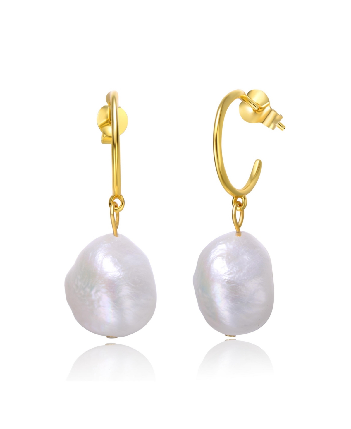 Click here for Sterling Silver 14k Yellow Gold Plated with Baroqu... prices