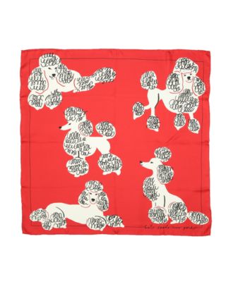 kate spade new york Poodles Silk Square Scarf - Macy's