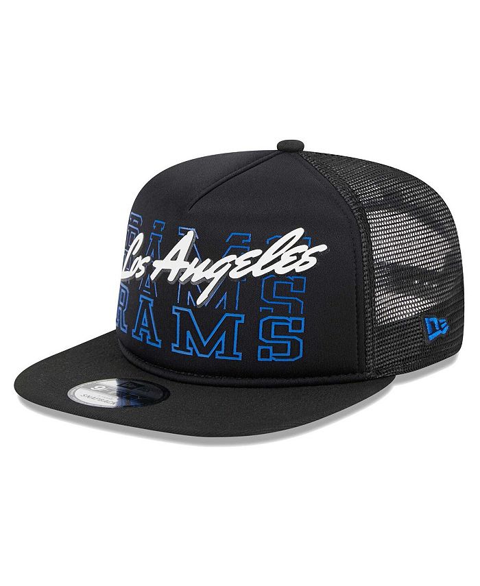 New Era Men's Black Los Angeles Rams Instant Replay 9FIFTY Snapback Hat ...