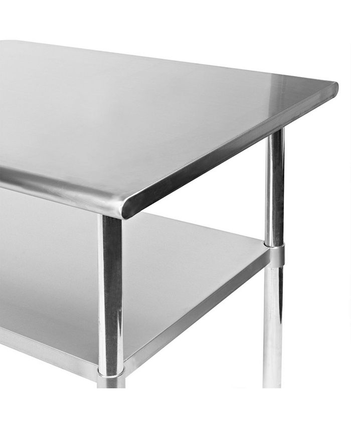 GRIDMANN 48 x 30 Inch Stainless Steel Table w/ 4 Casters, NSF ...