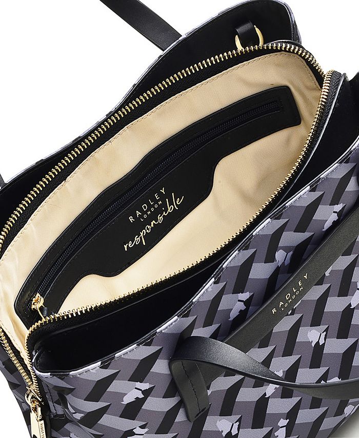 Radley London Finsbury Park Geo Dog Medium Ziptop Nylon Satchel - Macy's