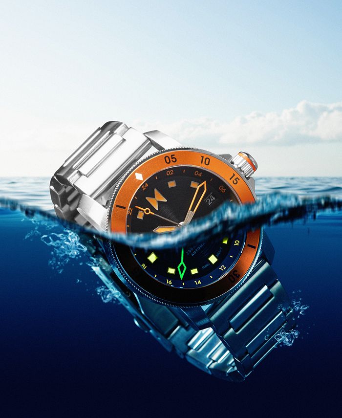 MVMT Men's Cali Diver Automatic Stainless Steel Bracelet Watch 40mm ...