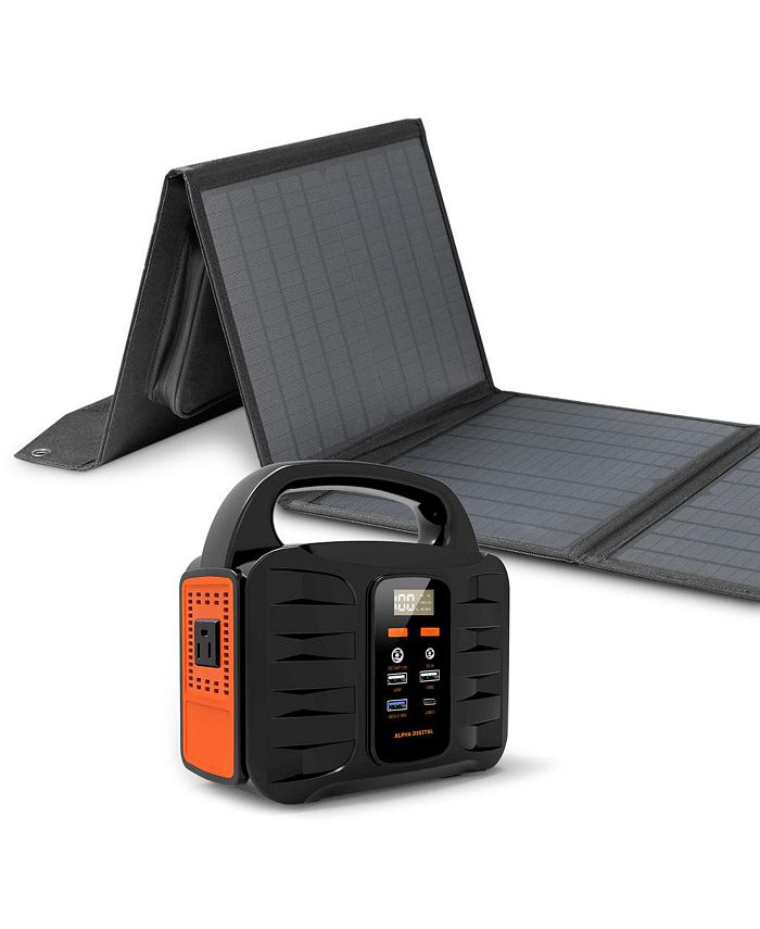 Alpha Digital Portable Power Station: 100W, 155Wh/42000mAh & 40W Solar Panel - Combo - Macy's