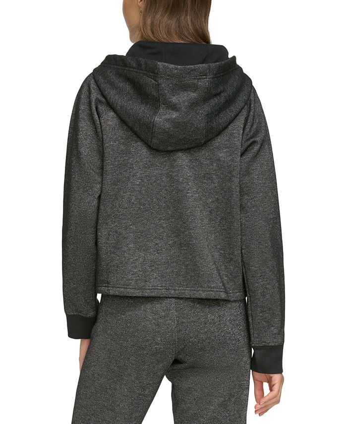 DKNY Women's Sparkle-Fleece Half-Zip Hoodie - Macy's