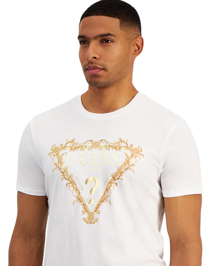 GUESS Men's Triangle Logo T-Shirt - Macy's
