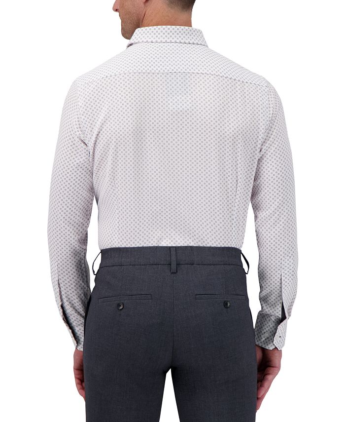 Report Collection Men's Slim-Fit Geo-Print Shirt - Macy's
