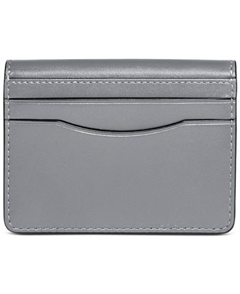COACH Bandit Small Leather Snap Closure Card Case - Macy's
