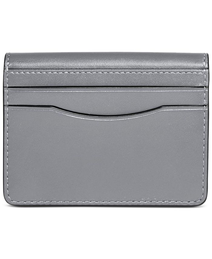 COACH Bandit Small Leather Snap Closure Card Case - Macy's
