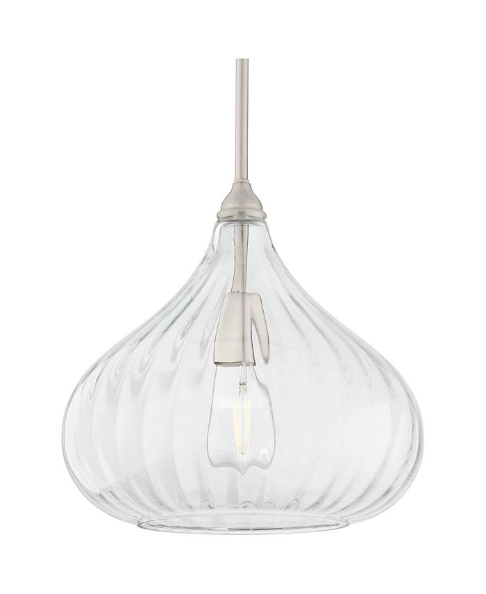Possini Euro Design Major Brushed Nickel Mini Pendant Lighting Fixture ...