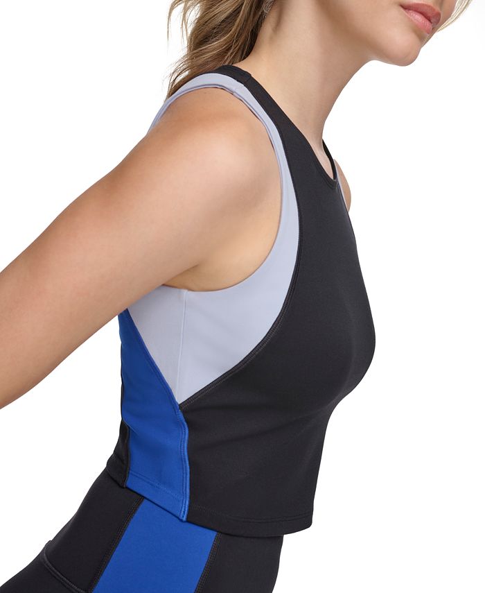 Calvin Klein Women's Performance Colorblock Crop Top - Macy's