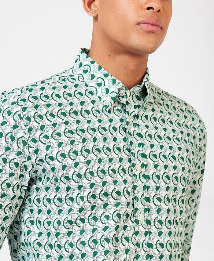 Ben Sherman Men's Retro Geo Print Shirt - Macy's