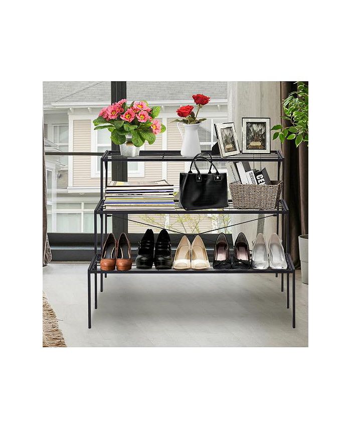 Slickblue 3 Tier Outdoor Metal Heavy Duty Modern for Multiple Plant ...