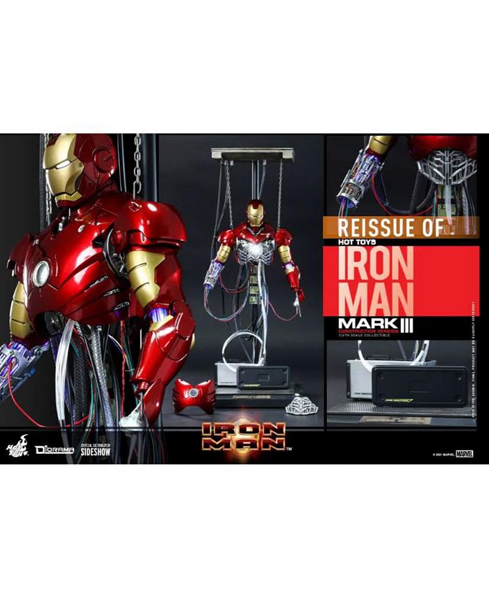 Sideshow Hot Toys Marvel Iron Man Mark III Construction Version Figure ...