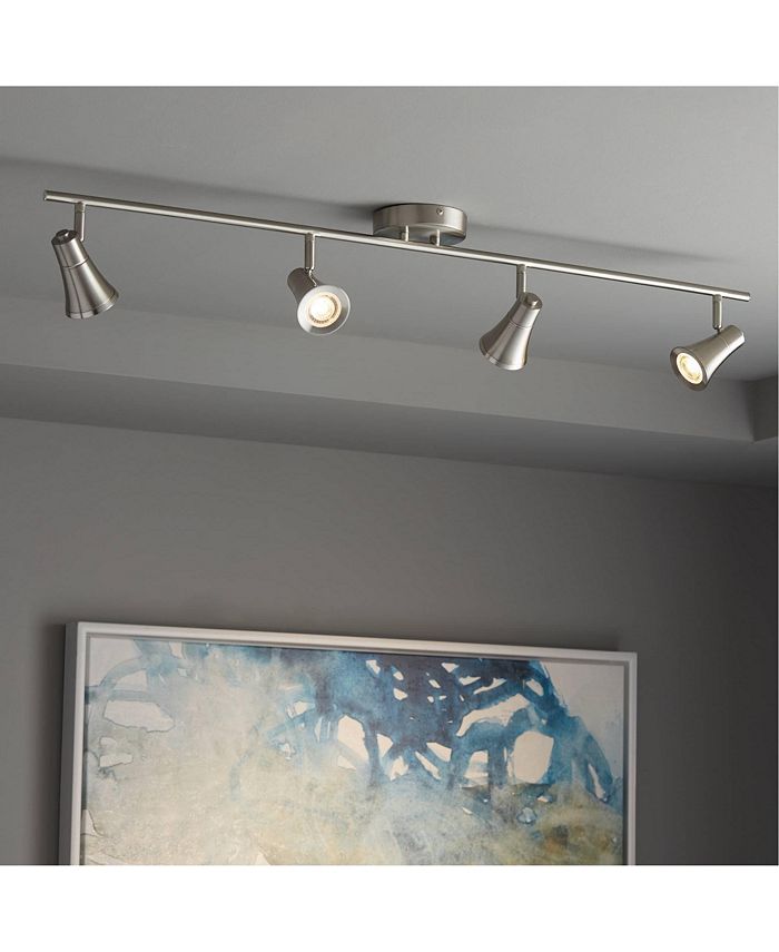 Pro Track Castro 4-Head 6.5W LED Ceiling Track Light Fixture Kit Spot ...