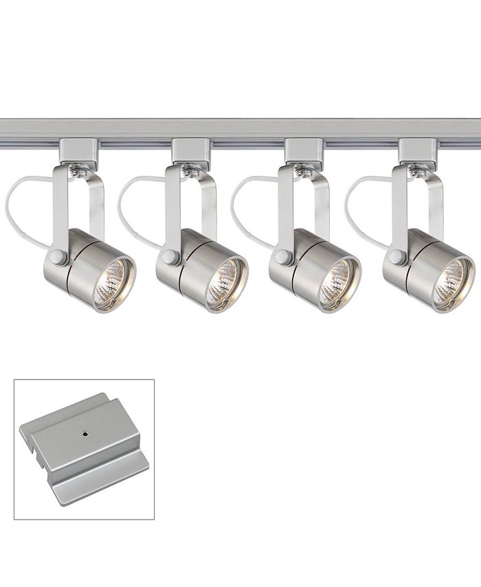 Pro Track 4-Head LED Ceiling Track Light Fixture Kit Floating Canopy ...
