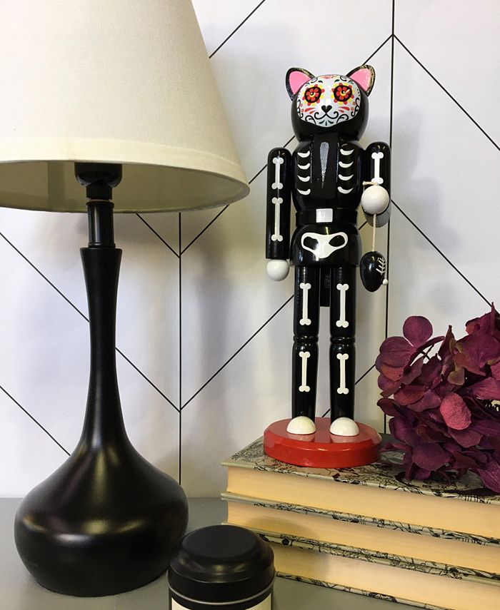 Santa's Workshop 14" Day of the Dead Cat Nutcracker - Macy's