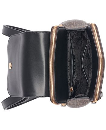 Calvin Klein Garnet Signature Triple Compartment Backpack - Macy's