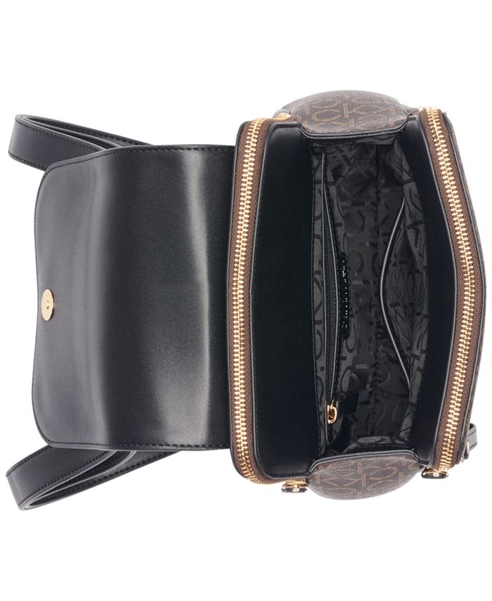 Calvin Klein Garnet Signature Triple Compartment Backpack - Macy's