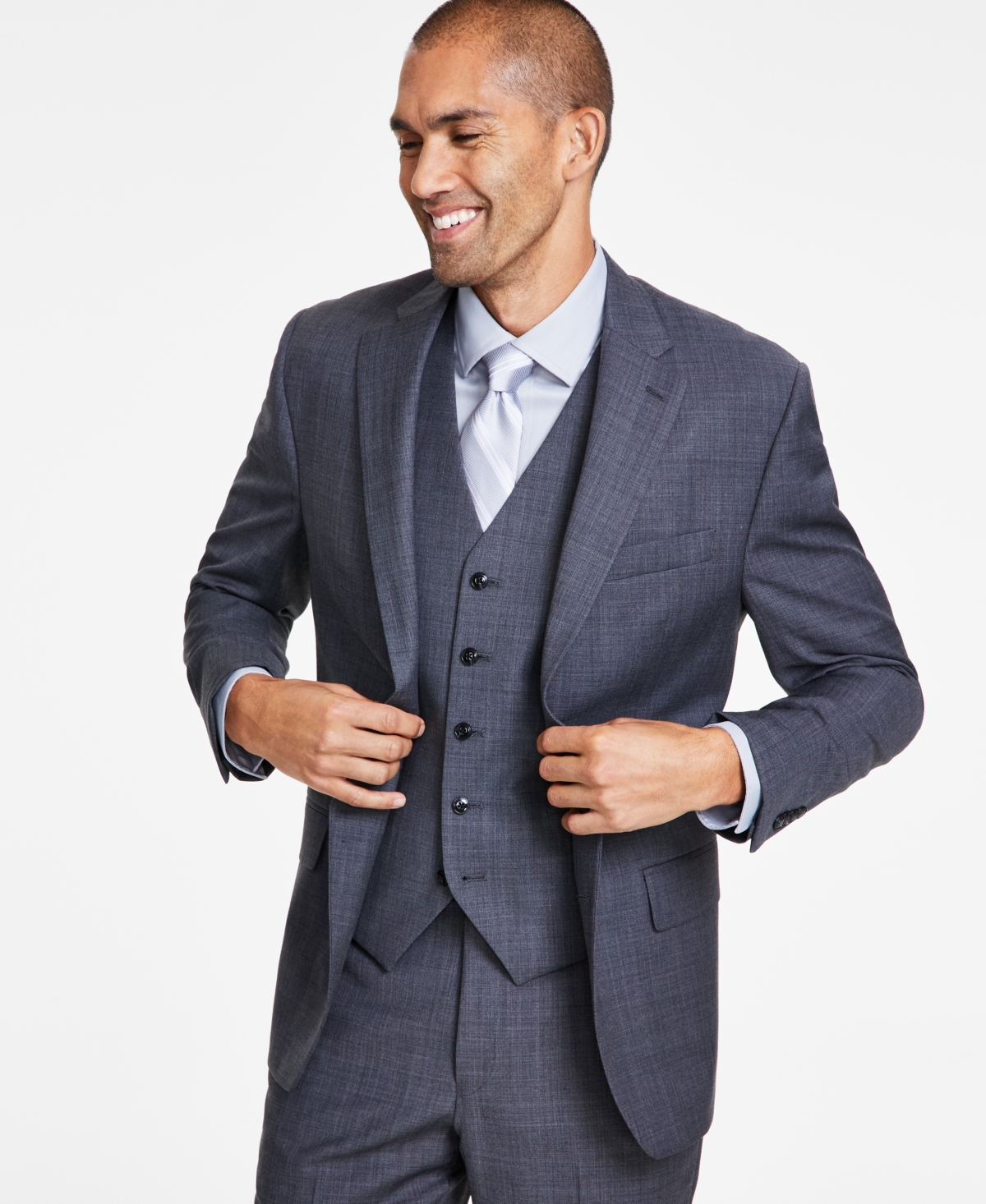 Click here for Michael Kors Mens Classic-Fit Wool-Blend Stretch S... prices