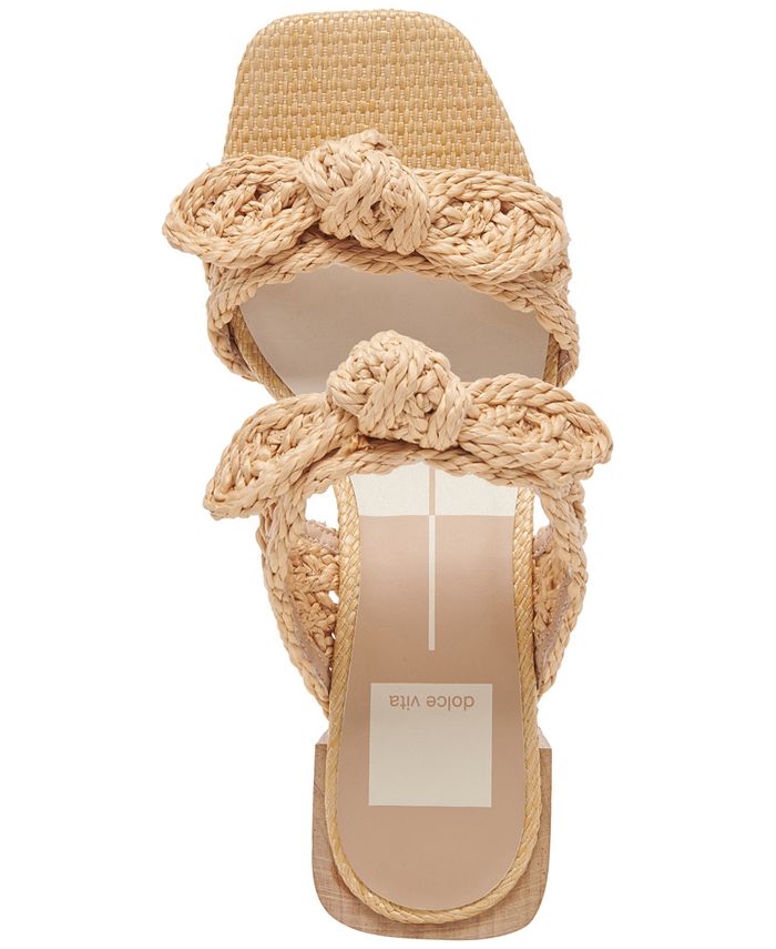 Dolce Vita Women's Zemmie Bow Double-Band Slide High-Heel Dress Sandals ...