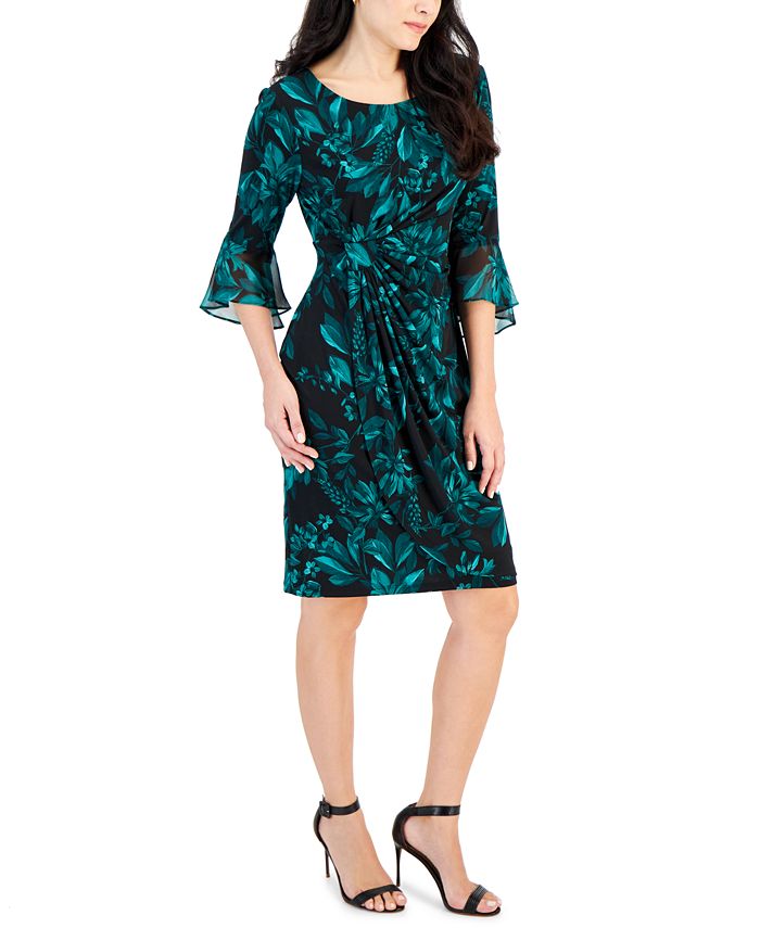 Connected Petite Printed Side Tab Sheath Dress - Macy's