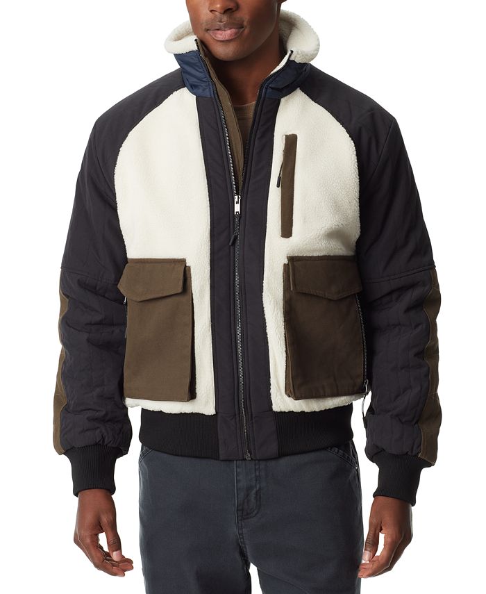 BASS OUTDOOR Men's Mixed-Media Full-Zip Bomber Jacket - Macy's