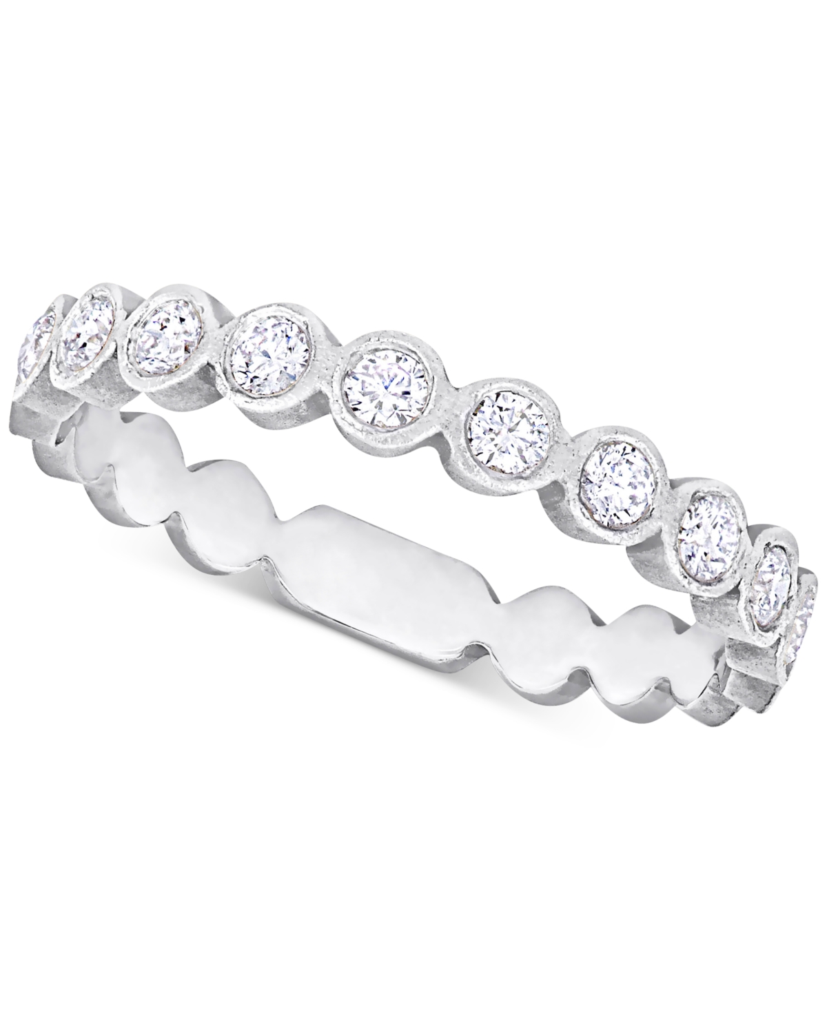 Click here for Diamond Bezel Semi-Eternity Band (1/3 ct. t.w.) in... prices
