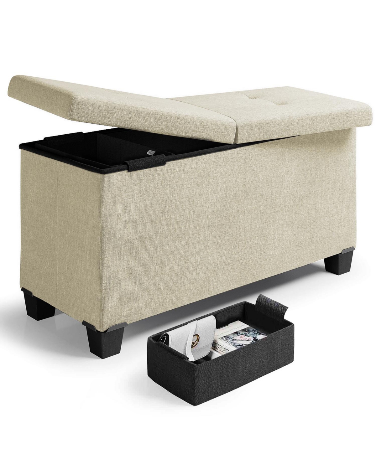 Click here for Nestl 30 Inch Ottoman Storage Bench with Storage B... prices
