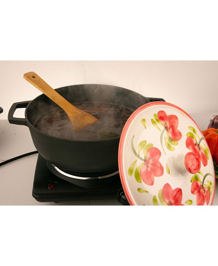 IMUSA Hand Painted Cast Aluminum 6 Piece Caldero Set with Ceramic Lid ...