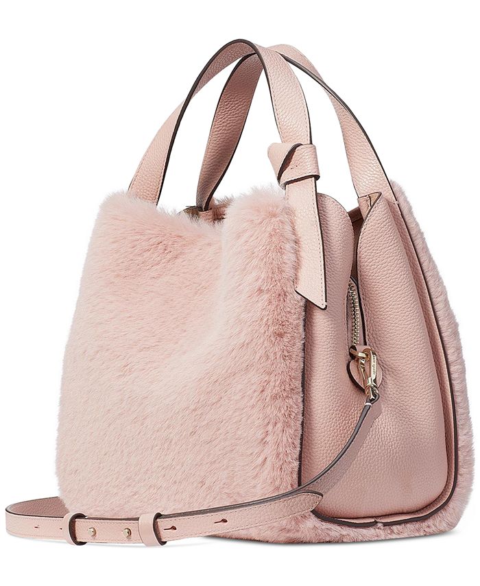 kate spade new york Knott Faux Fur Small Crossbody Tote - Macy's