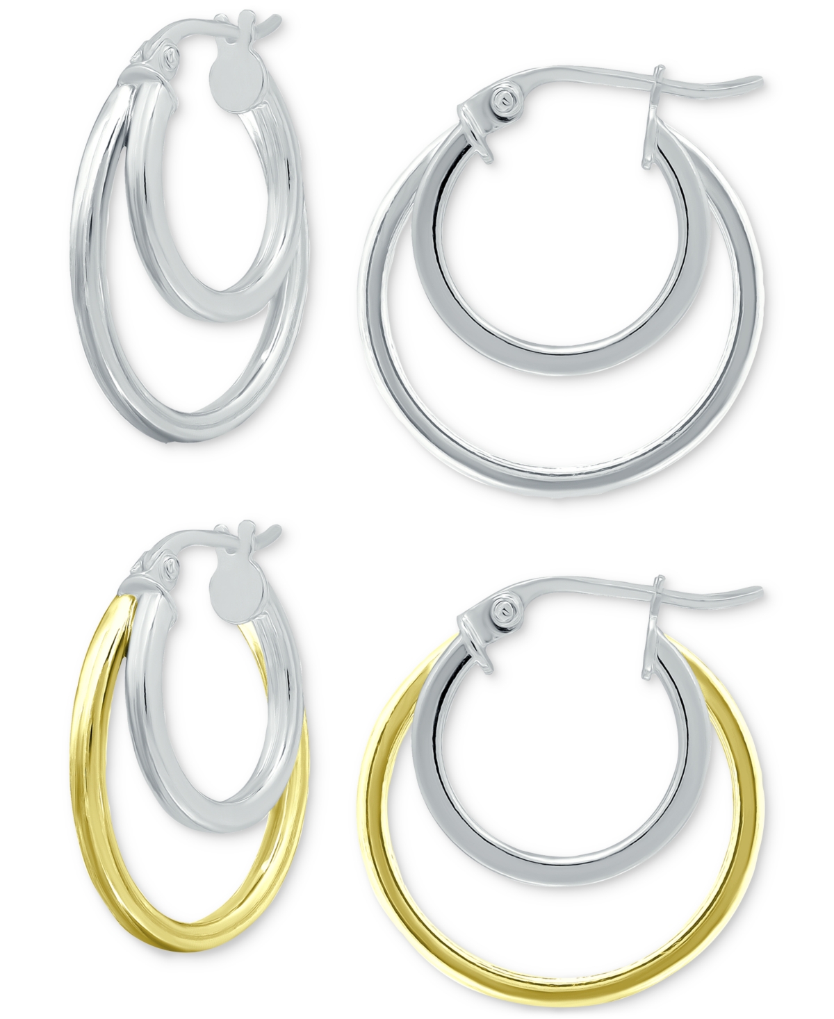 Click here for 2-Pc. Set Double Hoop Earrings in Sterling Silver... prices