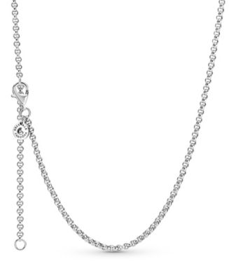 Pandora Moments Sterling Silver Rolo Chain Necklace - Macy's