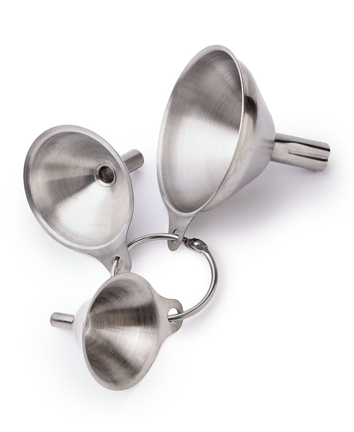 The Cellar 3-Piece Stainless Steel Key Ring Funnel Set - Macy's