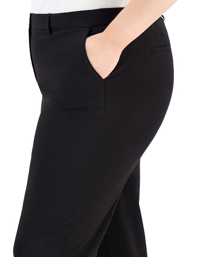 Tahari ASL Plus Size Shannon Mid-Rise Ankle Pants - Macy's
