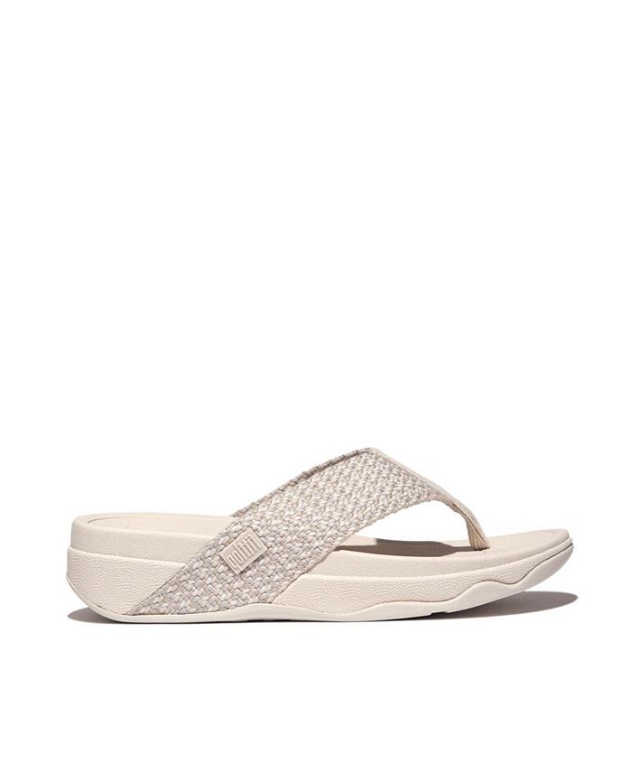 FitFlop Women's Surfa Multi-Tone Webbing Toe-Post Sandals - Macy's