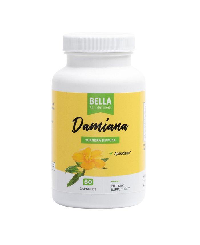 Bella All Natural Damiana-Fertility & Hormonal Health Aid-60 Capsules ...