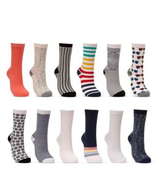 Women's Dress Crew Socks 12 Pack - Macy's