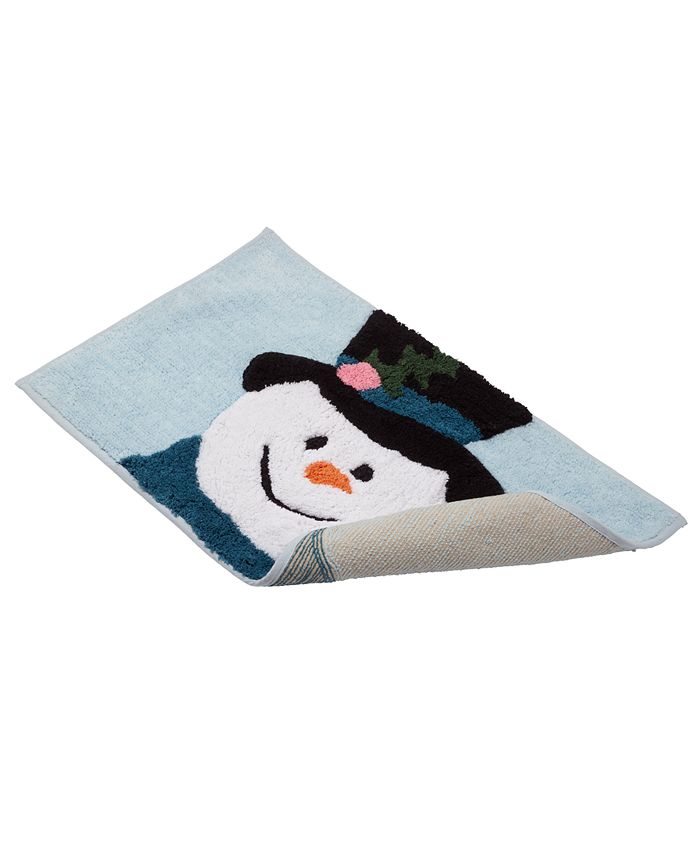 Avanti Snowman Holiday Cotton Bath Rug, 20" x 32" - Macy's