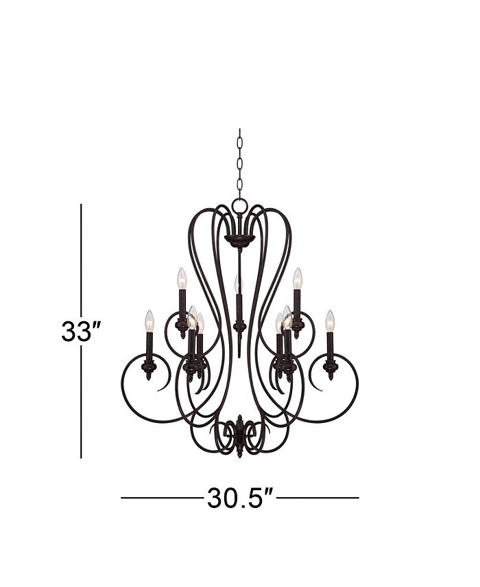 Franklin Iron Works Channing Bronze Chandelier Lighting 30 1/2 Franklin Iron Works Channing Bronze Chandelier Lighting 30 1/2