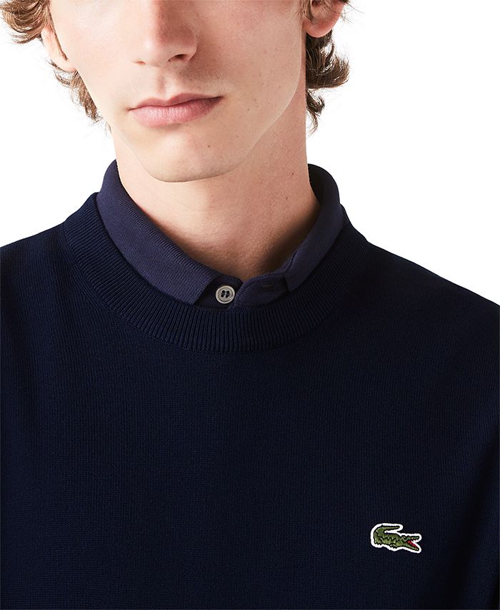 Lacoste Men's Solid Croc Sweater - Macy's