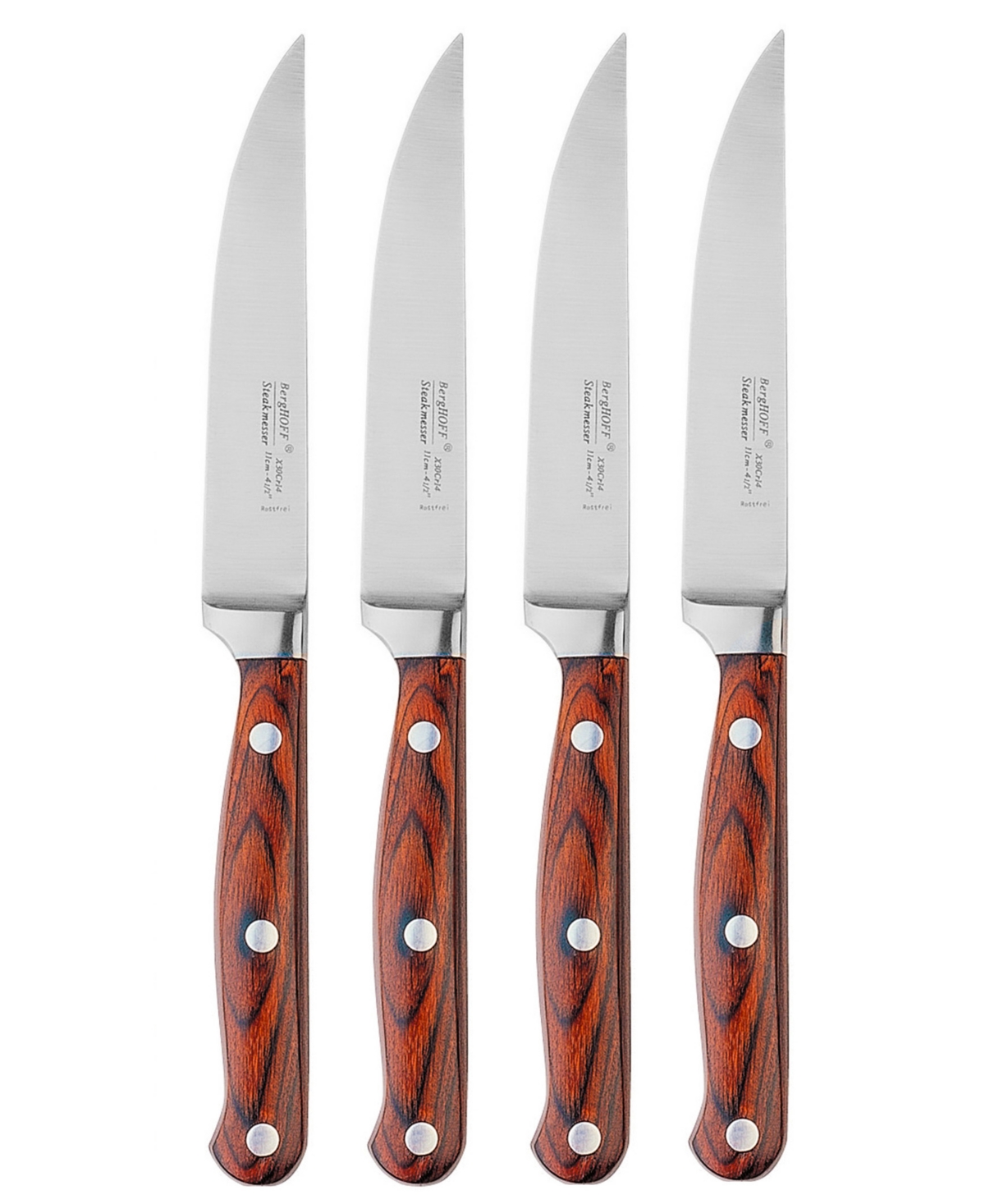 Click here for BergHOFF Pakka Wood 4-Pc. Steak Knife Set - Black prices