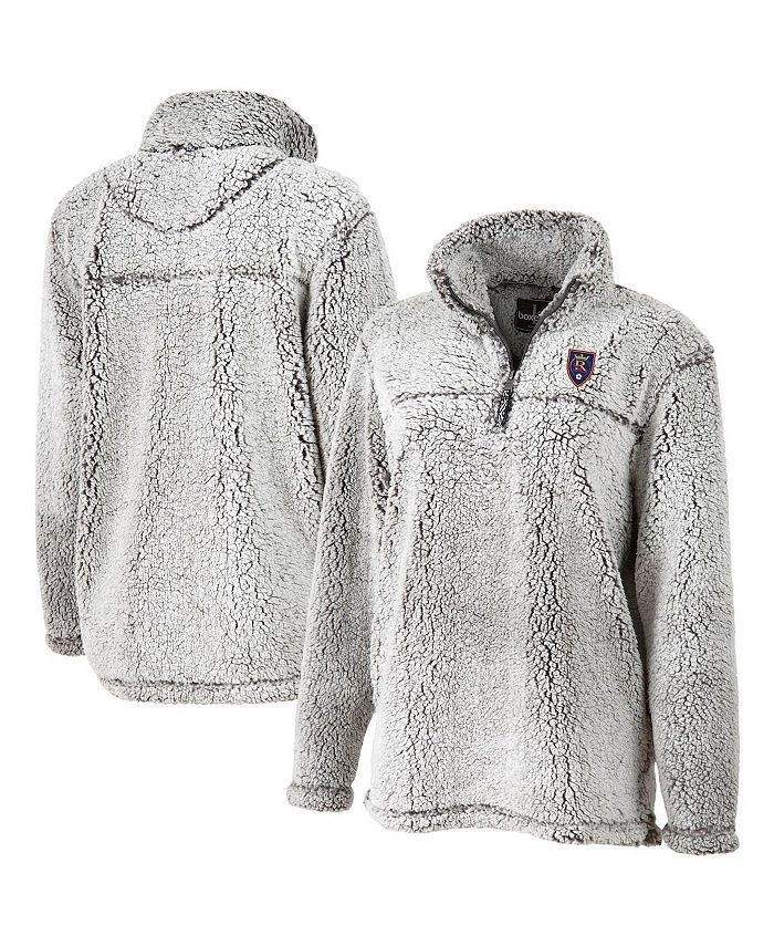 Boxercraft Women's Gray Real Salt Lake Sherpa Quarter-Zip Pullover ...