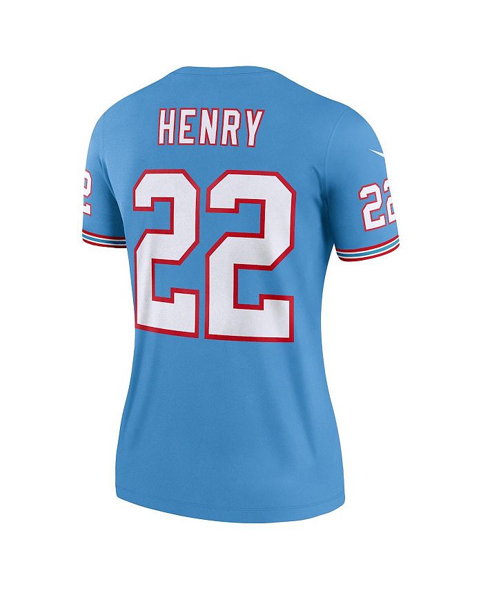 Nike Women's Derrick Henry Light Blue Tennessee Titans Oilers Throwback ...