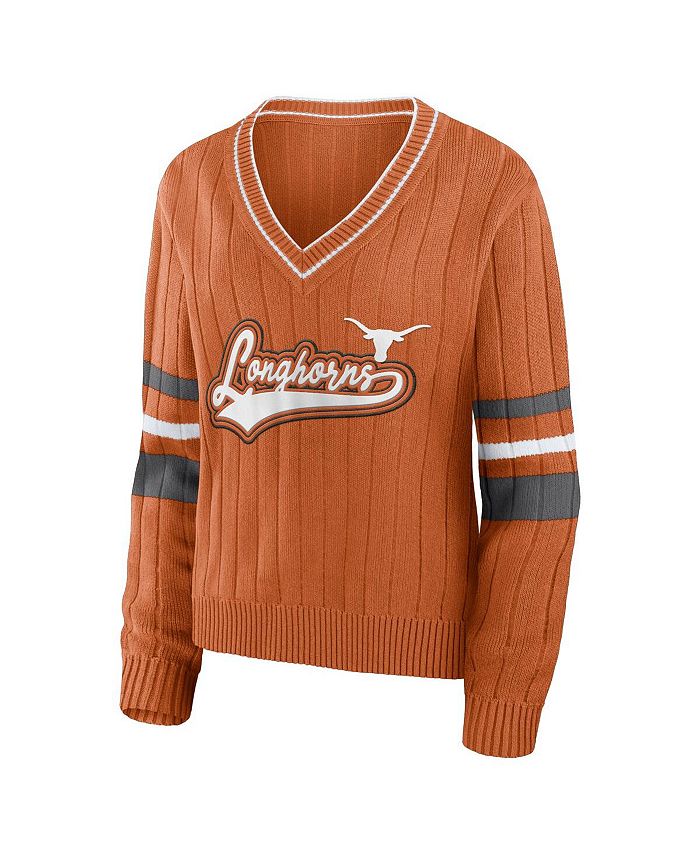 WEAR by Erin Andrews Women's Texas Orange Texas Longhorns Script Sleeve ...