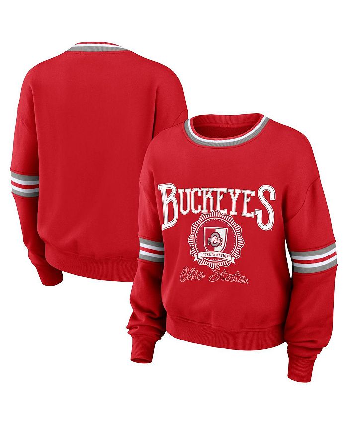 WEAR by Erin Andrews Women's Red Distressed Ohio State Buckeyes Vintage ...