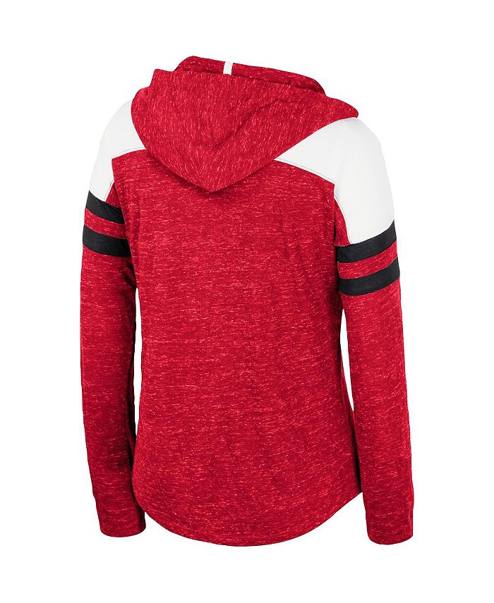 Colosseum Women's Red Distressed Wisconsin Badgers Speckled Color Block ...