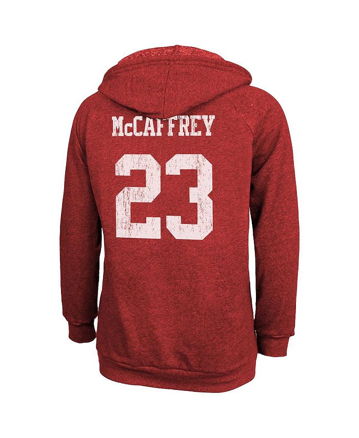 Majestic Women's Threads Christian McCaffrey Scarlet Distressed San ...