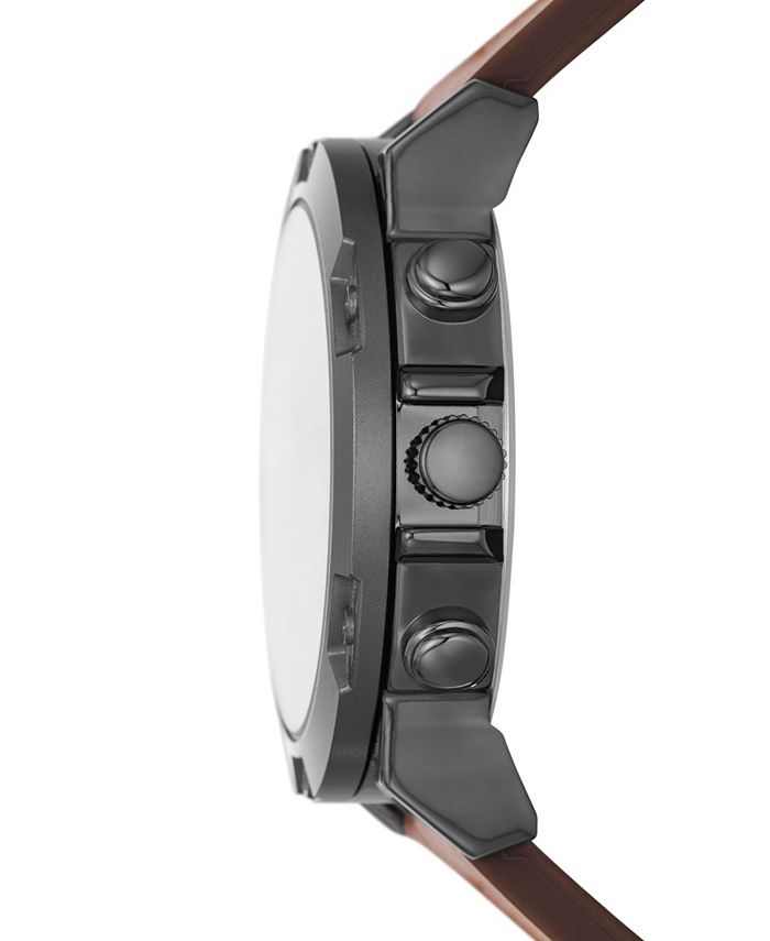 Folio Men's Quartz Three Hand Brown Polyurethane Watch 49mm, Gift Set ...