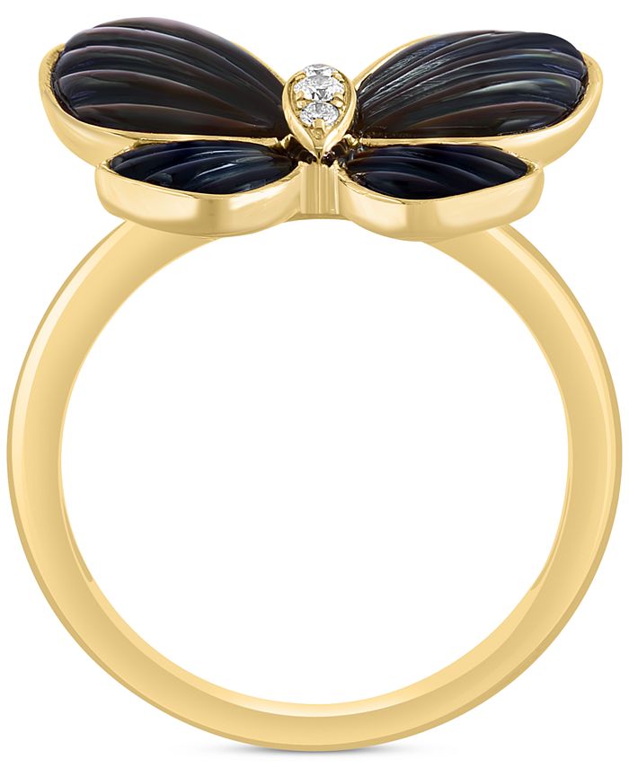 EFFY Collection EFFY® Mother of Pearl & Diamond Accent Butterfly ...